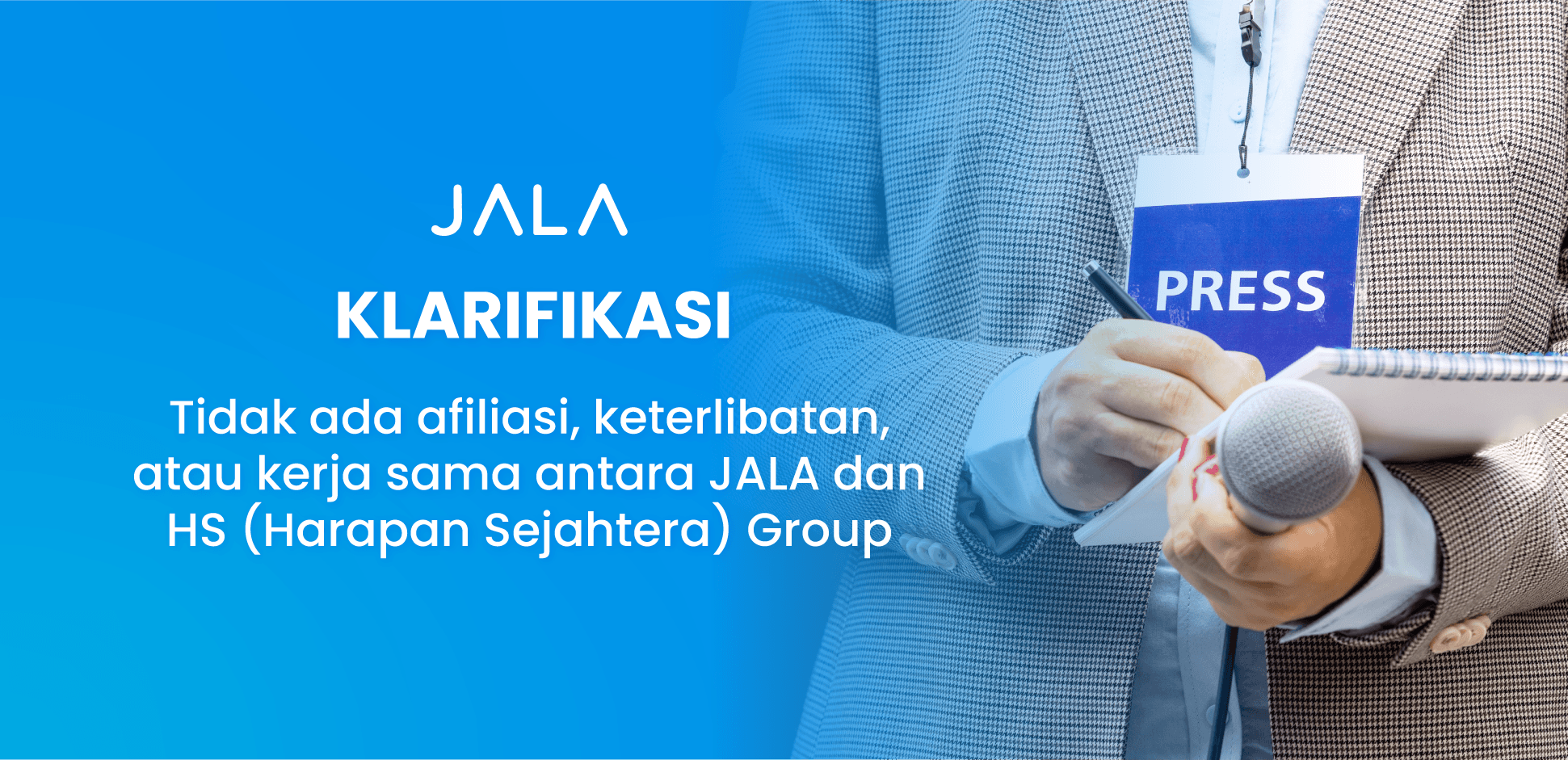 JALA (PT JALA Akuakultur Lestari Alamku) Mengklarifikasi Tidak Terlibat ...